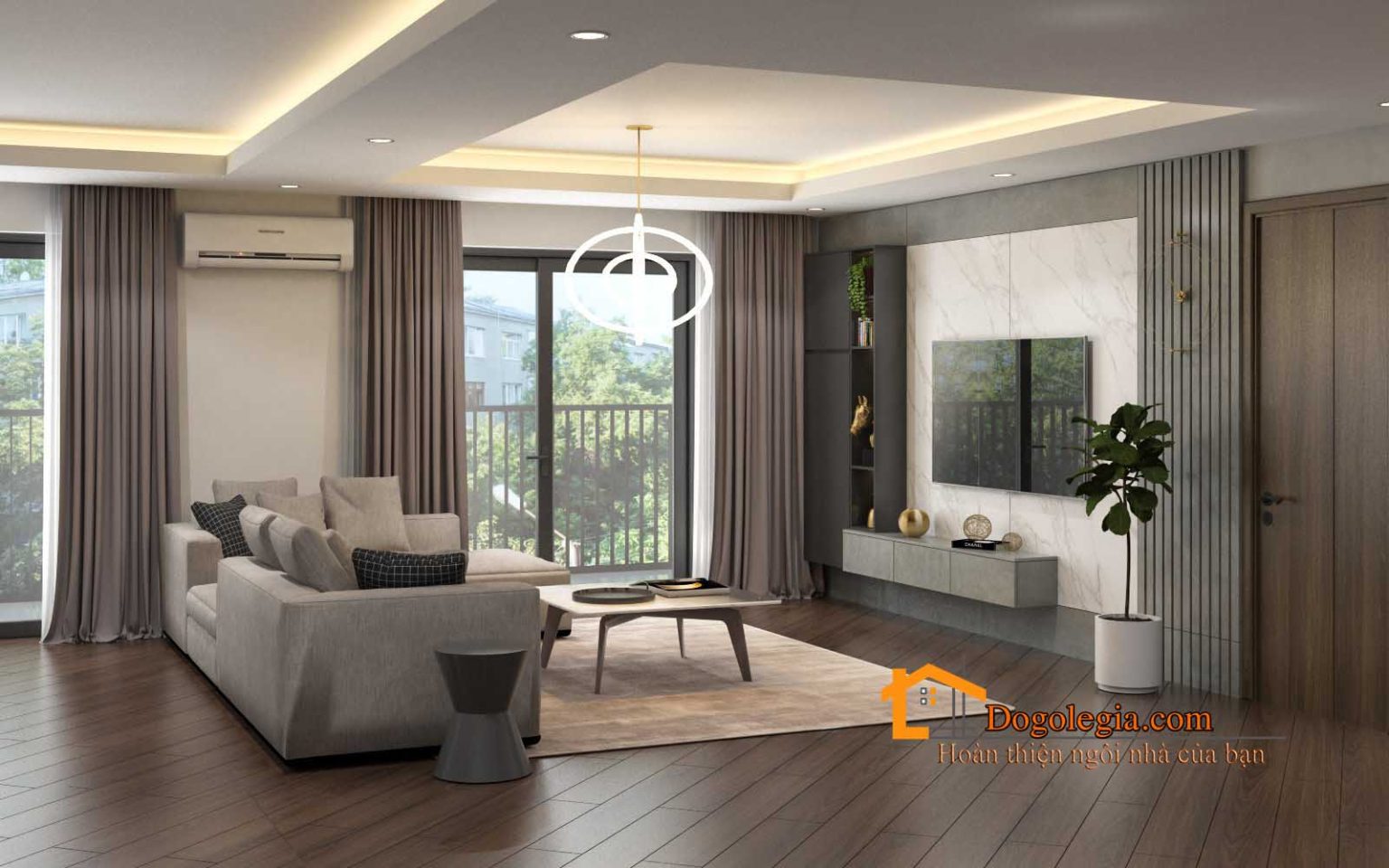 Thiết kế nội thất chung cư đẹp 180m ấn tượng cho anh Hải, Lê Văn Lương