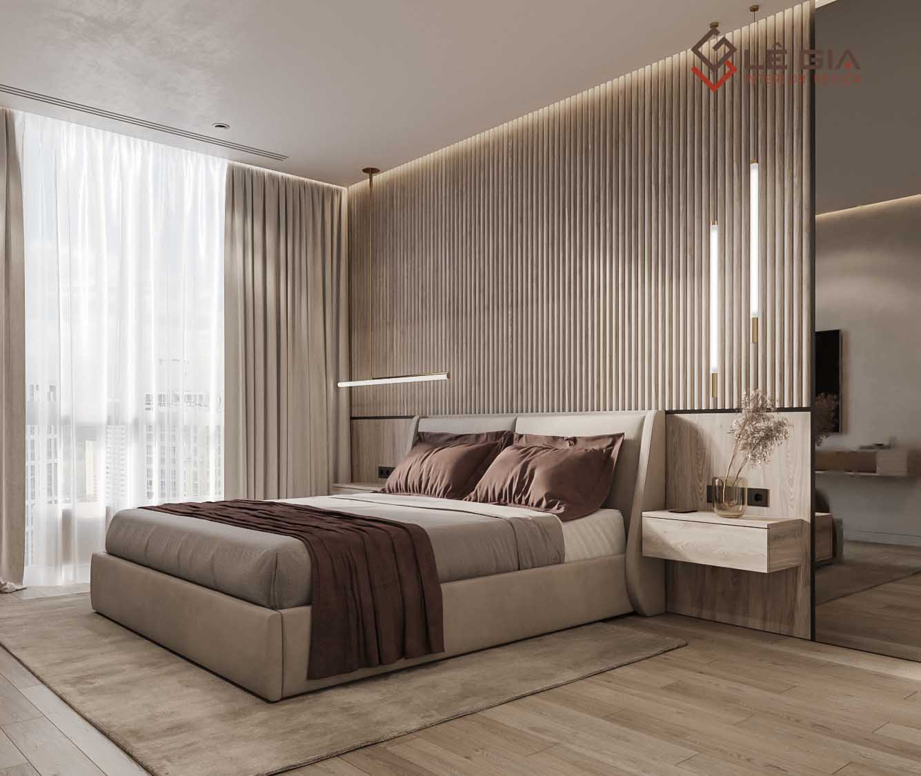 Giường Ngủ Bọc Nỉ Cao Cấp LG-GN426: Sang Trọng và Hiện Đại